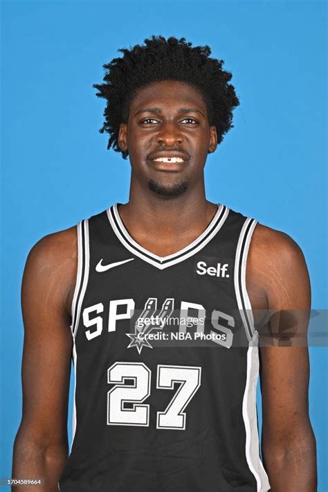 Charles Bediako Of The San Antonio Spurs Poses For A Head Shot During