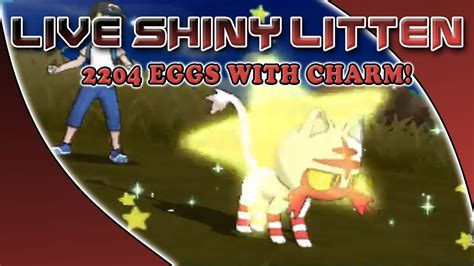 Live Shiny Litten After 2204 Eggs via Masuda Method w/ Charm - Pokemon Sun & Moon - YouTube