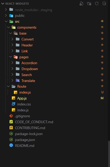 Refactoring Project Structure · Issue 24 · Vishal Codesreact Widgets