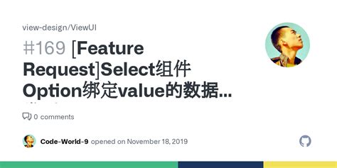 Feature Request Select组件Option绑定value的数据类型 Issue view design ViewUI GitHub