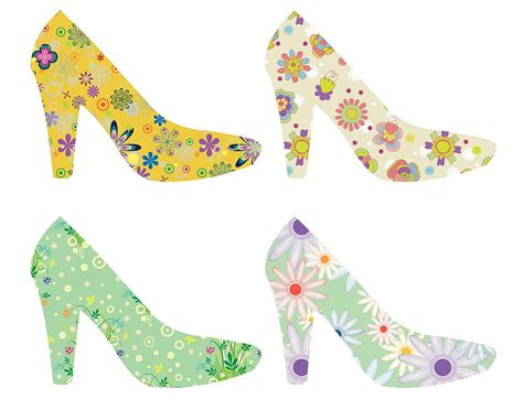 양식 된 여자 신발 벡터 Ai Eps Uidownload