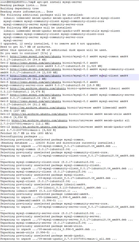 Install MySQL On Ubuntu Server