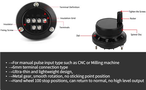 Amazon PPR Terminal Electronic Hand Wheel Manual Pulse Knob Encoder Mill Router Manual