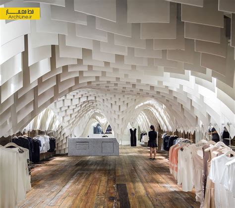 دکوراسیون داخلی مدرن و شیک بوتیک زنانه خط معمار