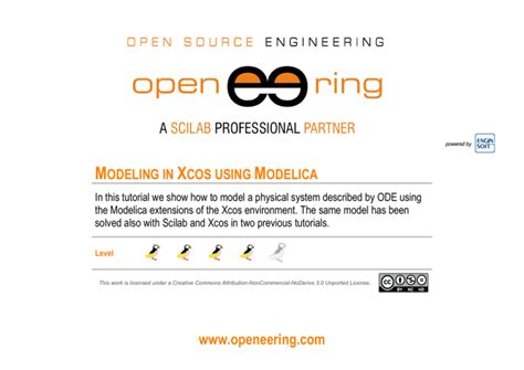 Xcos Modelica Tutorial Modeling Ode Systems