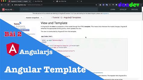 học angularjs qua ví dụ phonecat bài 2 angularjs template dandev youtube