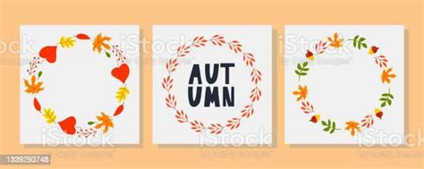 수채화 스타일의 단풍과 과일의 벡터 화환 노란색과 붉은 잎 도토리 열매 콘및 가지의 아름다운 둥근 화환 초대장 인사말 카드 포스터 장식 단풍나무속에 대한 스톡 벡터 아트 및