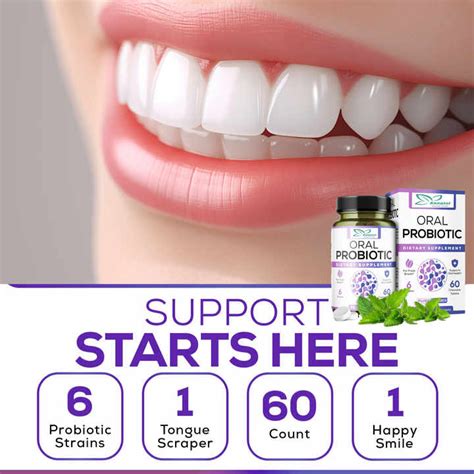 Oral Probiotic Chewable Tablets 6 Probiotic Strains Supplement Supports