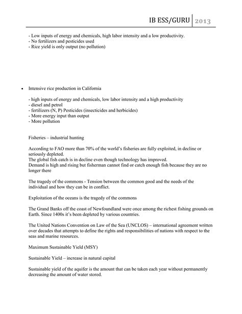 Ib Ess Exam Notes Pdf