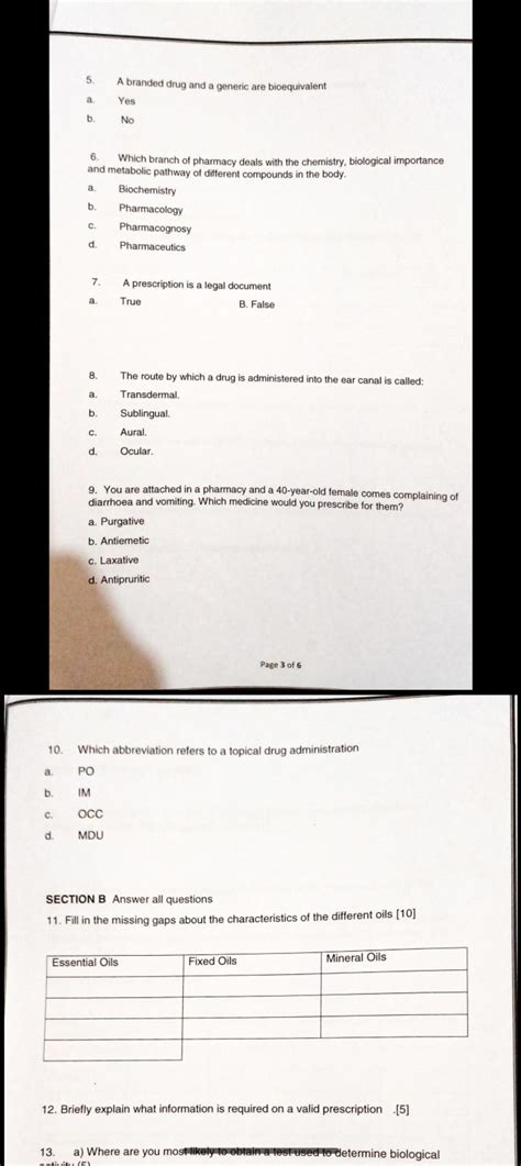 A Branded Drug And A Generic Are Bioequivalent A Yes B No Which Branch