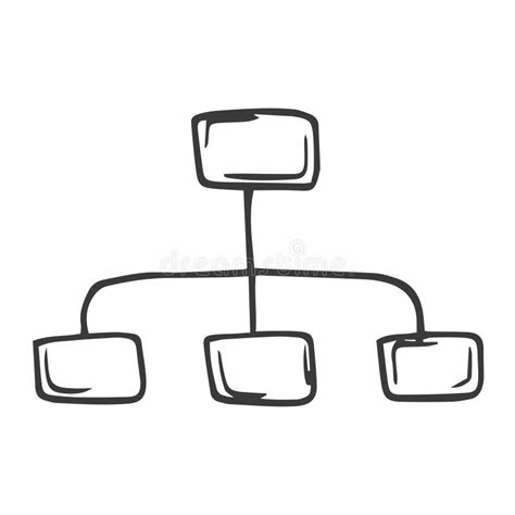 Organization Chart With People Icons Corporate Hierarchy Concept