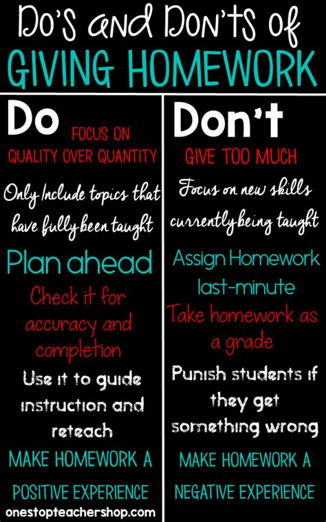 Homework An Effective Approach One Stop Teacher Shop
