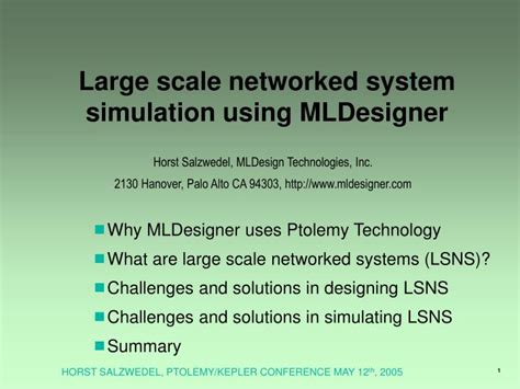 Ppt Large Scale Networked System Simulation Using Mldesigner Powerpoint Presentation Id3369084