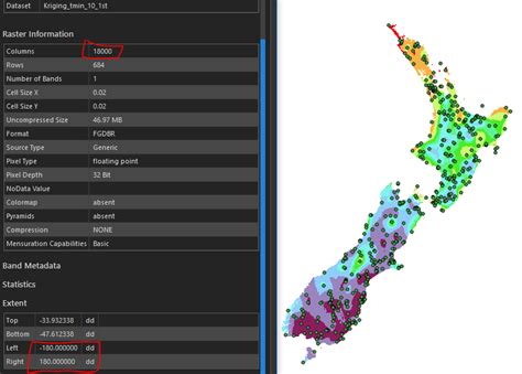 Interpolation Arcgis Pro Interpolating Causes Longitudinal Extent To Increase I E Range