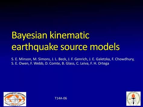 ppt bayesian kinematic earthquake source models powerpoint