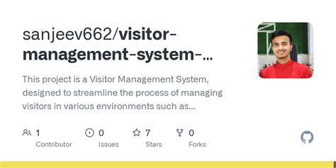 Github Sanjeev662visitor Management System React This Project Is A
