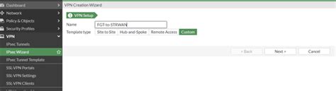 Technical Tip Fortigate Site To Site Vpn With Str Fortinet Community