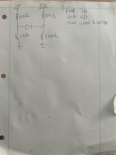 Solved Find ID And VD Diode Current Voltage Chegg Com