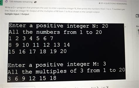Solved Enter A Positive Integer N 36 All The Numbers From