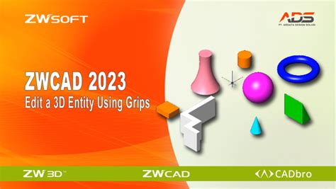 Edit 3d Entity Dengan Grips Pada Zwcad Professional Reseller Zwcad