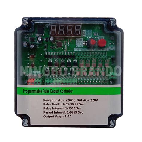 10 lines pulse jet valve sequential controller for dust collector bag