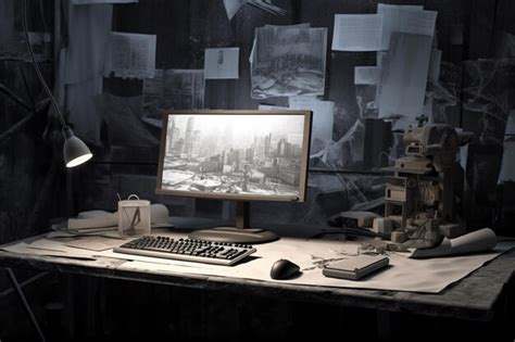 Premium Ai Image There Is A Computer Monitor Sitting On A Desk With A
