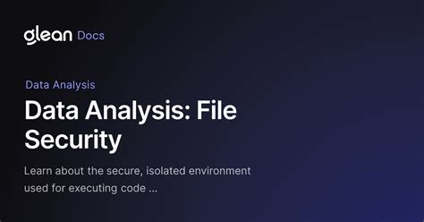 Data Analysis File Security Glean Help Center