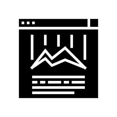 Online Chart Glyph Icon Vector Illustration Vector Art At Vecteezy