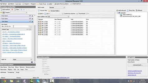 Advanced Renamer 364 Bulkbatch File Rename Free Download Youtube