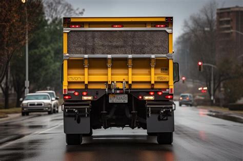 Premium Photo Rear View Of A Dump Truck Backing Up To A Loading Area