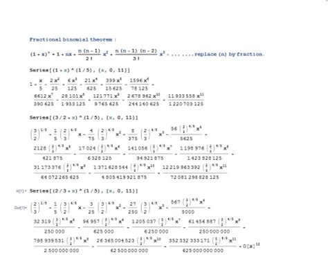 Fractional Binomial Theorem Puremathematicsresearch