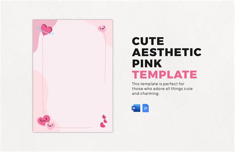 Cute Aesthetic Pink Template In Word Download
