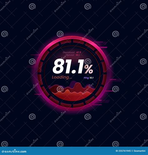 Internet Download Or Upload Speed Meter Dial Stock Vector Illustration Of Accelerate Fast