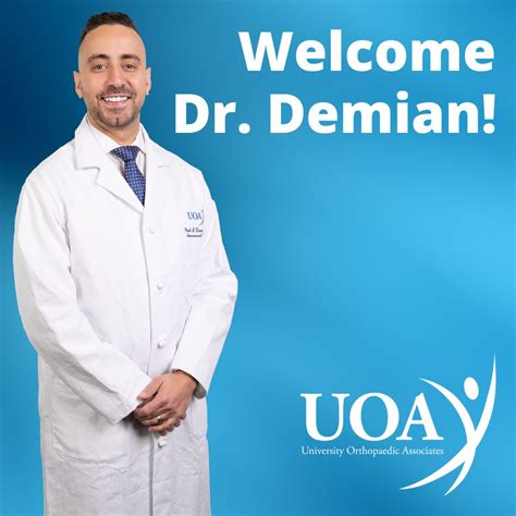 We Would Like To Welcome Dr Demian To Our Team Of Orthopaedic