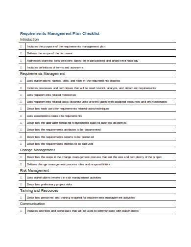 Free 8 Requirements Management Plan Samples In Pdf Doc