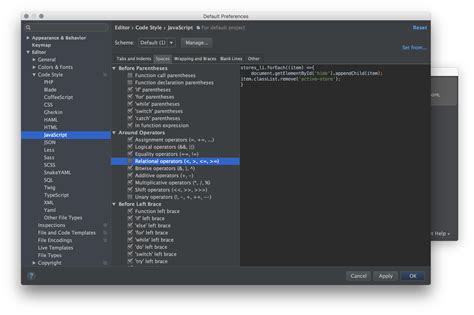 Javascript Phpstorm Splits Arrow Operator On Code Cleanup Stack