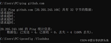 ping github 请求超时 100 丢失 github ping csdn博客