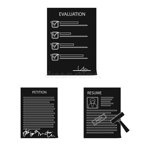 Vector Design Of Form And Document Symbol Set Of Form And Mark Stock Symbol For Web Stock