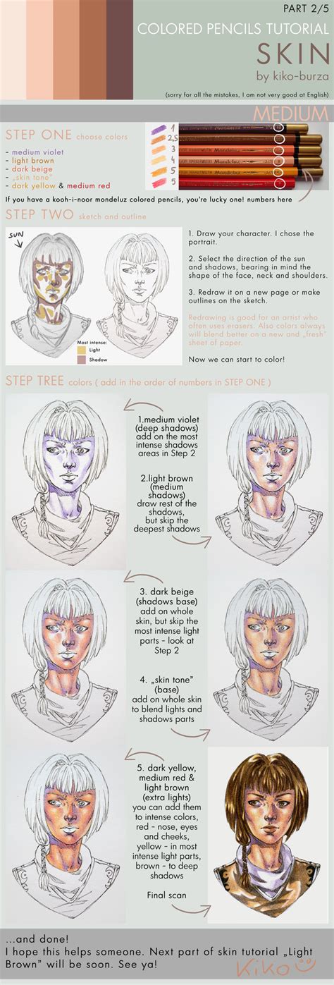Colored Pencils Tutorial Skin Part 2 Medium By K Tumbex