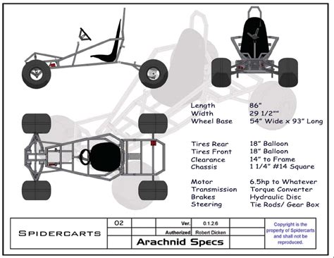 Arachnid Full Suspension Go Kart Plans By Spidercarts Go Kart Frame
