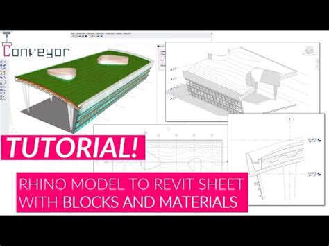 Conveyor Tutorial Rhino Model To Revit Sheet With Blocks And Materials Revit News