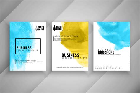 Abstract Watercolor Stylish Business Brochure Template Set 281304 Vector Art At Vecteezy