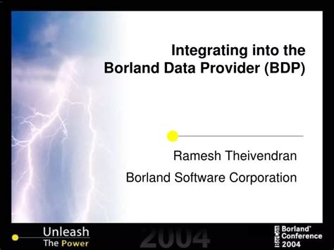 Ppt Integrating Into The Borland Data Provider Bdp Powerpoint Presentation Id1813367