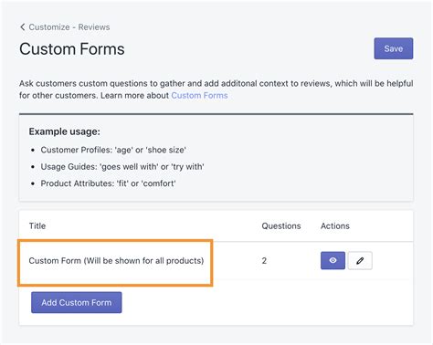 Creating Custom Forms Help Center