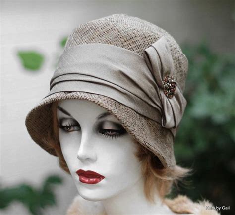 1920s Vintage Style Cloche Fabric Hat In Natural By Gailshats