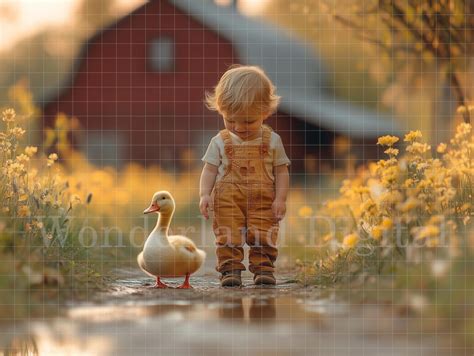Spring Digital Backdrop Spring Duck Photography Background For Photo