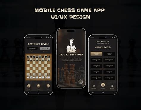 mobile chess game app ui ux behance