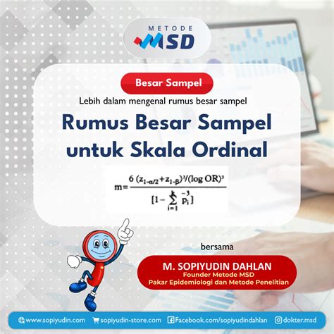 Rumus Besar Sampel Untuk Skala Ordinal By M Sopiyudin Dahlan Msd
