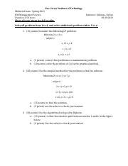 EM Management Science Midterm Exam Analysis And Solutions Course Hero