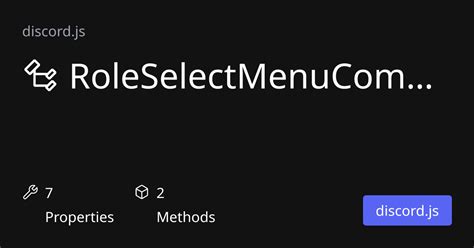 roleselectmenucomponent discord js 14 16 3 discord js